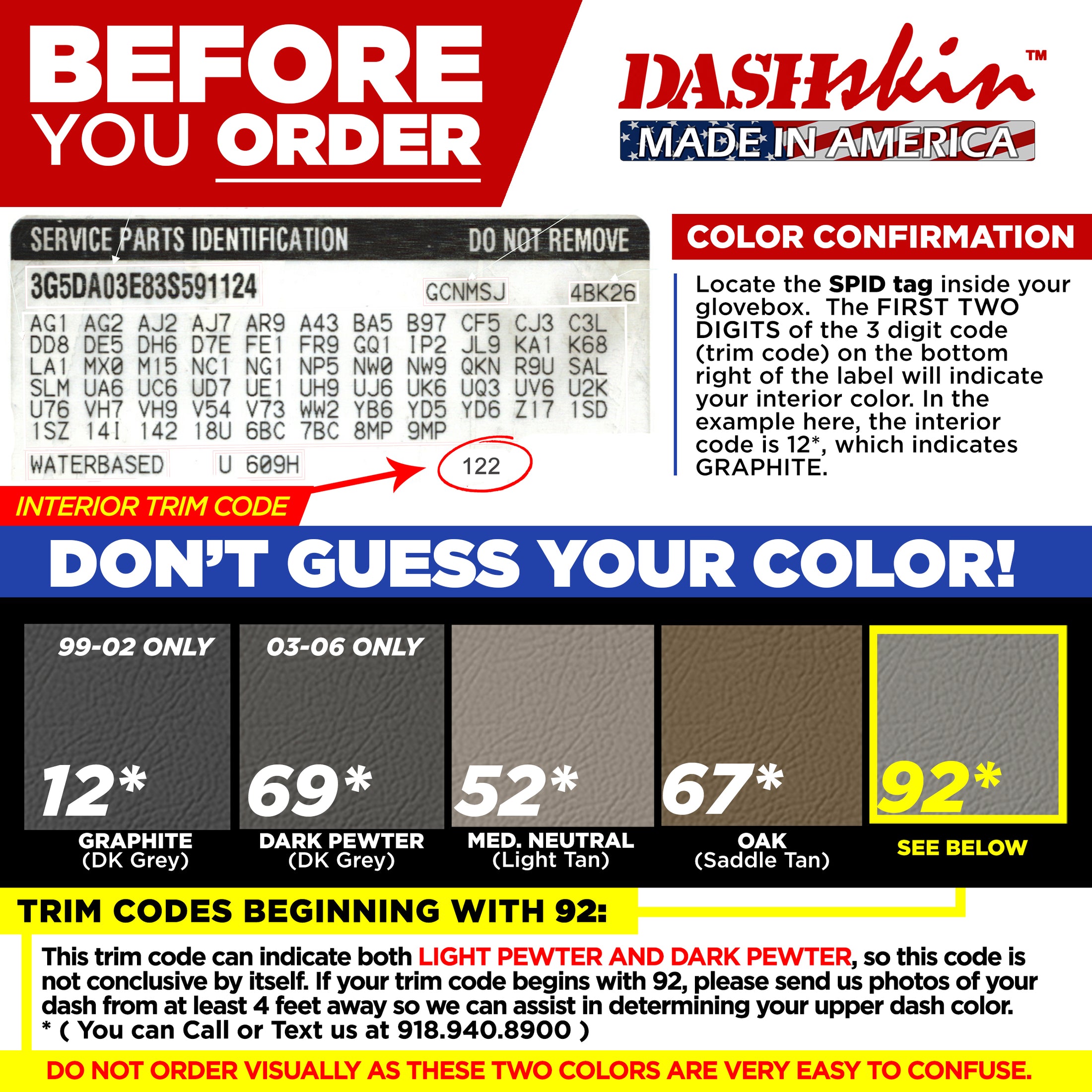 1999-2006 GM Truck Aerosol Colormatched Interior Paint for Vinyl & Pla ...